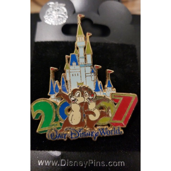 Disney | Jewelry | Disney Pin Chip Dale Princess Cinderella Castle ...
